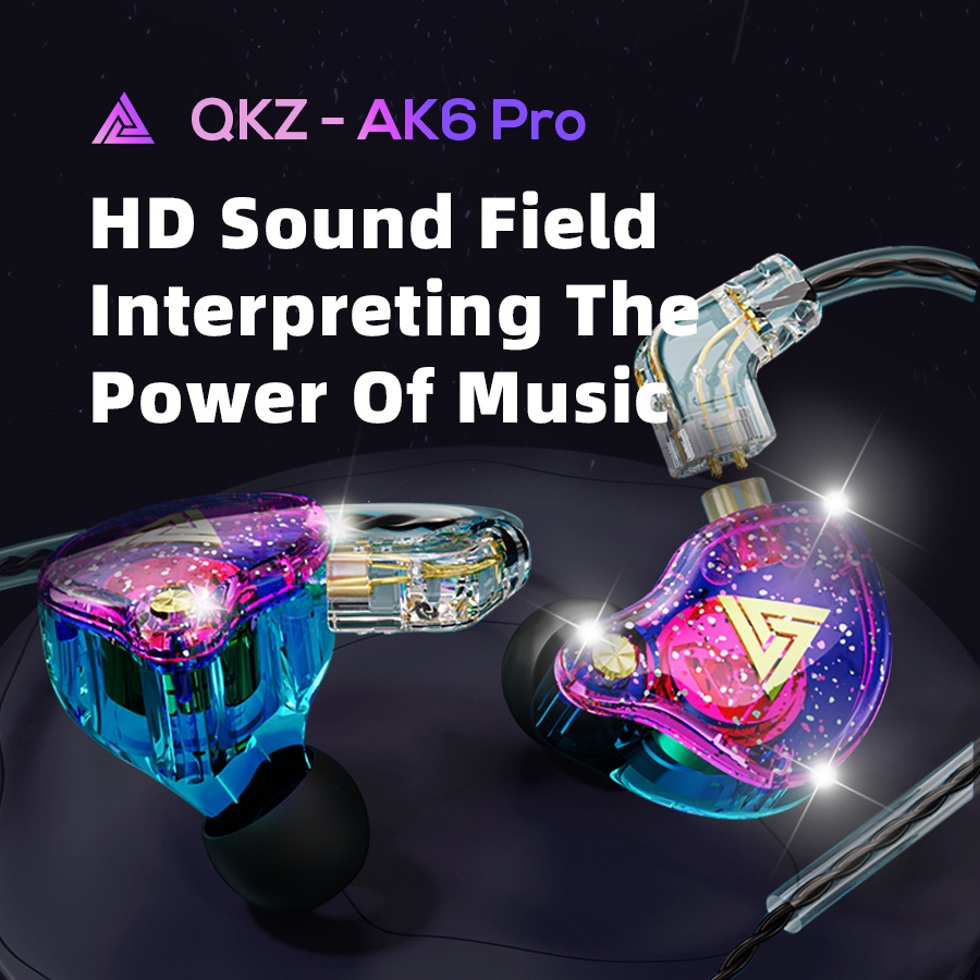 QKZ AK6 PRO In-ear Headphones HiFi Fever Subwoofer Earbuds Earphone ...