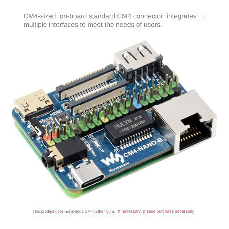 Waveshare บอร์ดขยายพาวเวอร์ซัพพลาย CM4 สําหรับ Raspberry Pi CM4-NANO-B RJ45 Gigabit Ethernet 5V ...