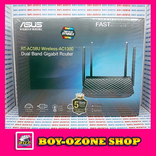 ASUS RT-AC58U AC1300 Wireless Dual Band Gigabit Router - boy_ozoneshop ...