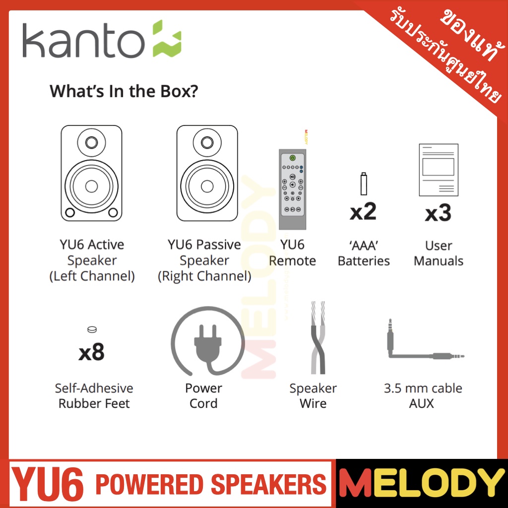 ใส่คูปองลดพิเศษ Kanto YU6 ลำโพง 2.0 Powered Bookshelf Speakers with ...