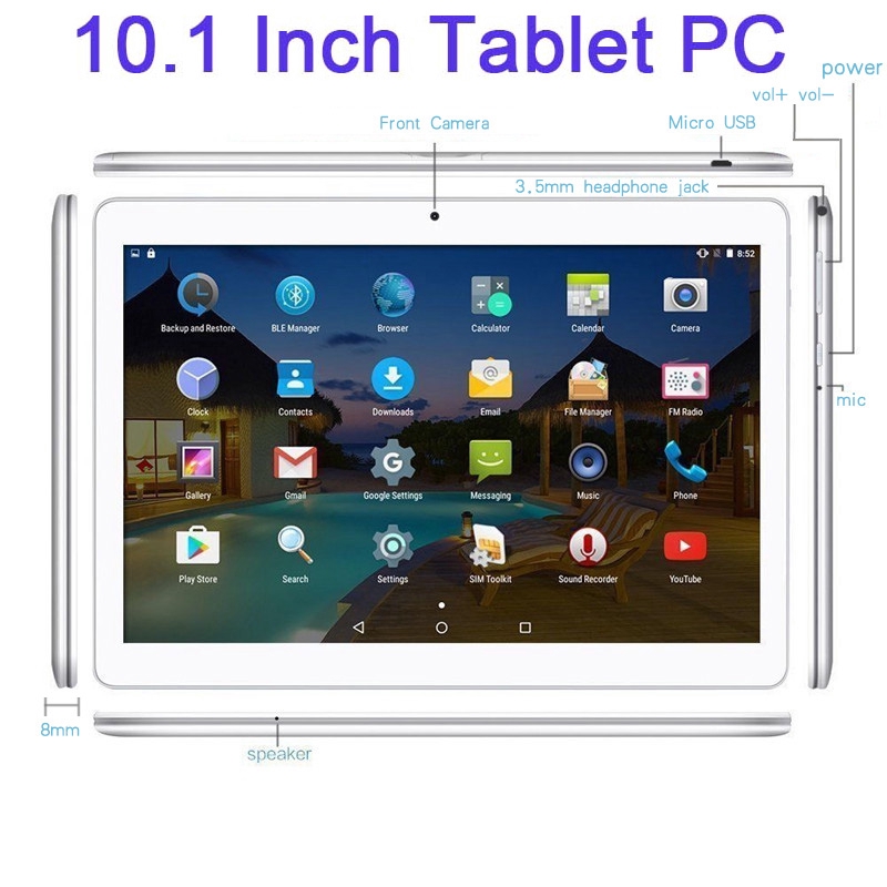 10.1 นิ้ว Android 8.0 Octa Core 6gb Ram + 128gb Rom แท็บเล็ตพีซี Wifi ...