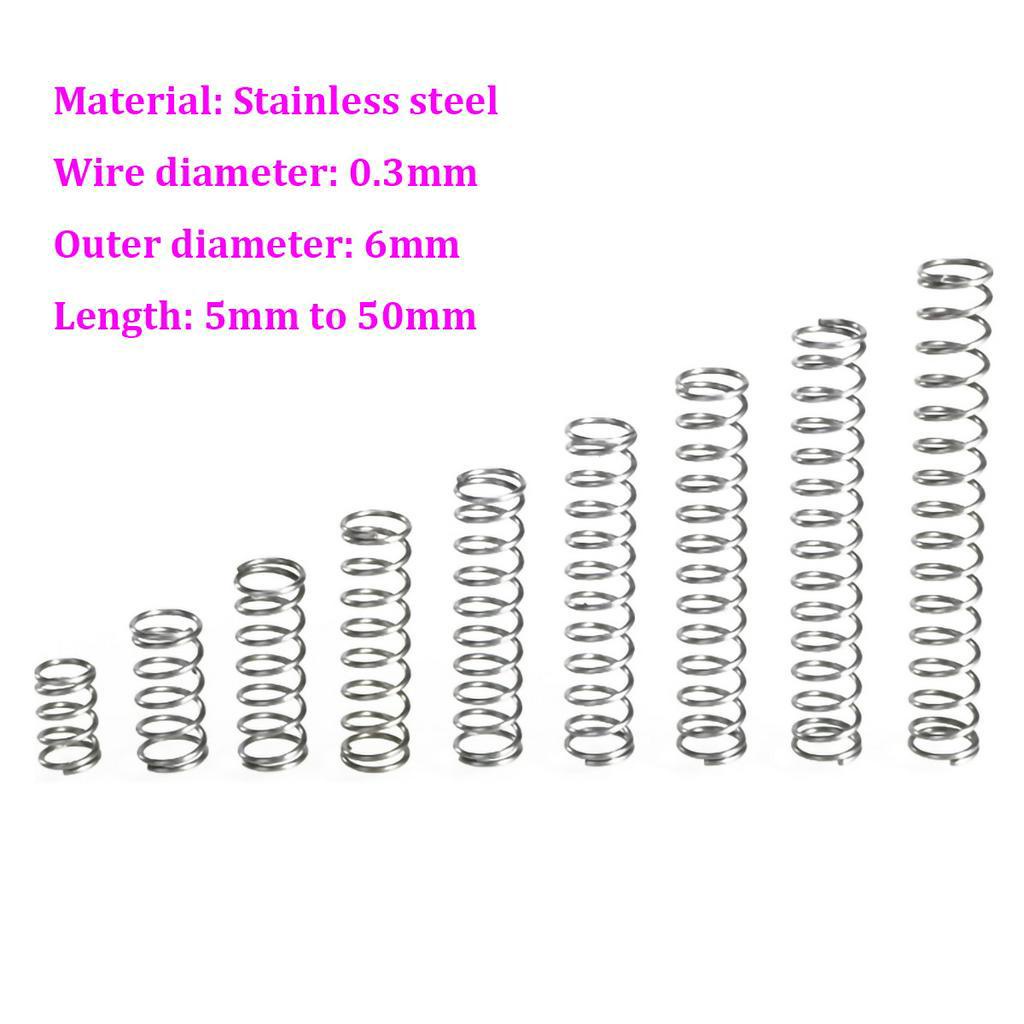 Wire Dia 0.3mm Compression Spring Stainless Steel Pressure Spring OD ...
