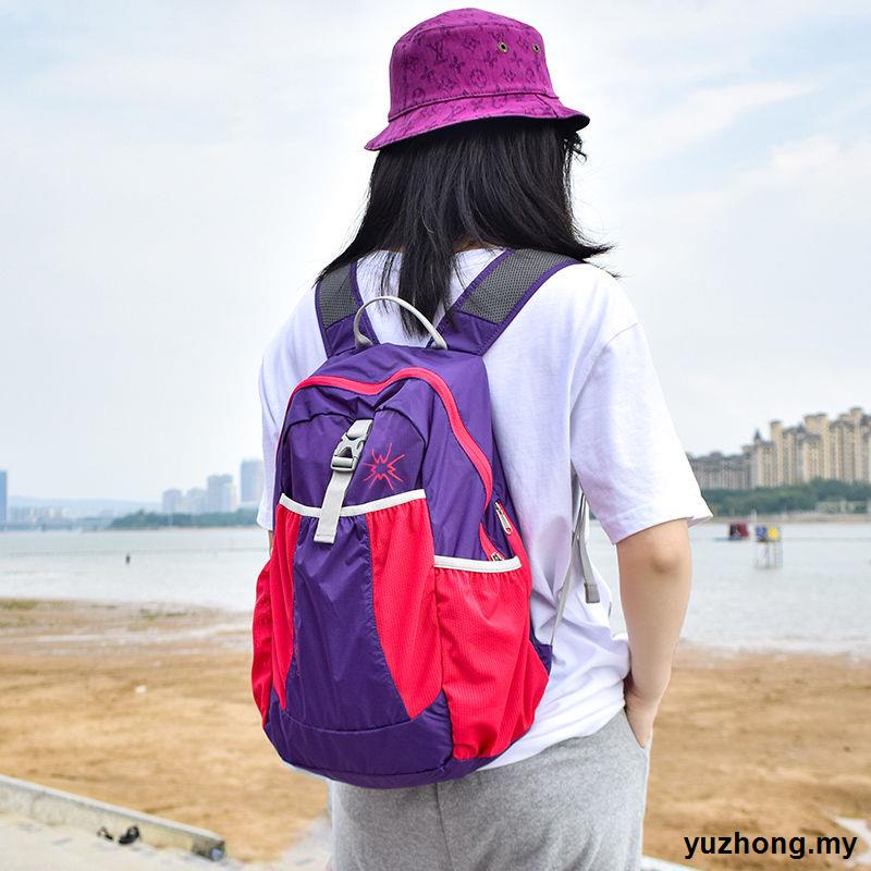 Ultra-thin backpack women s outdoor travel foldable skin bag ...