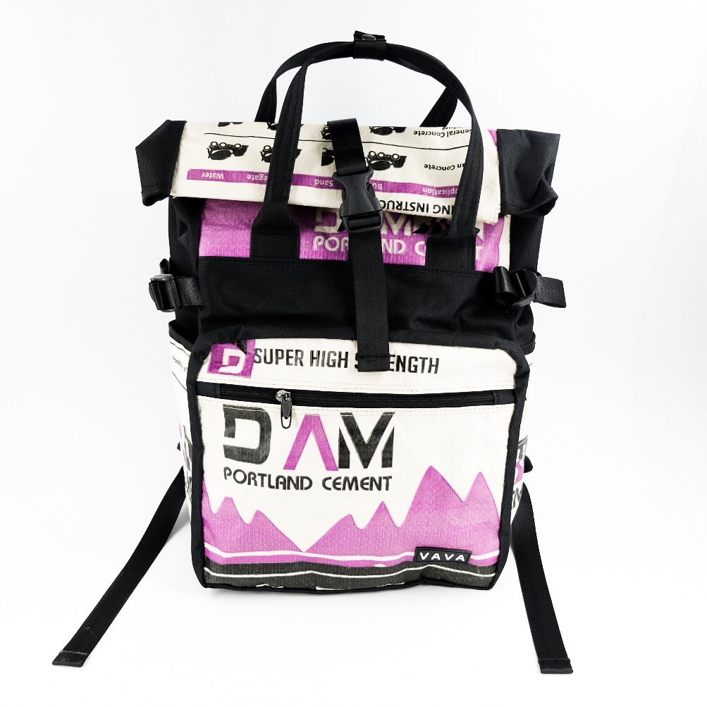 DAM Folded Backpack กระเป๋าเป้พับถุงปูน - vavazerowaste - ThaiPick