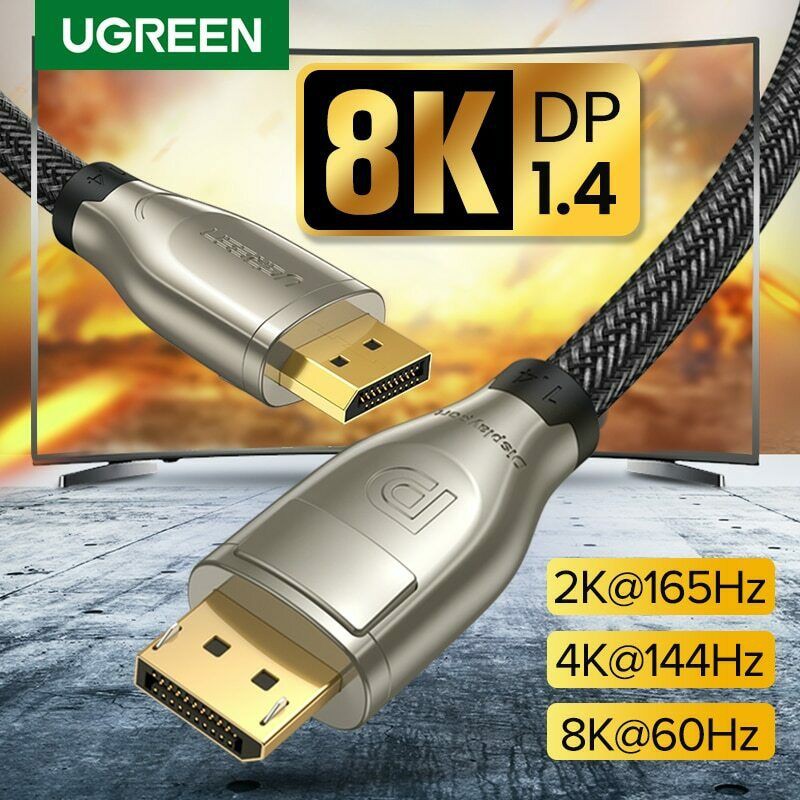 Ugreen DisplayPort 1.4 Cable 4K 8K HDR 144Hz 60Hz Display Port Adapter ...