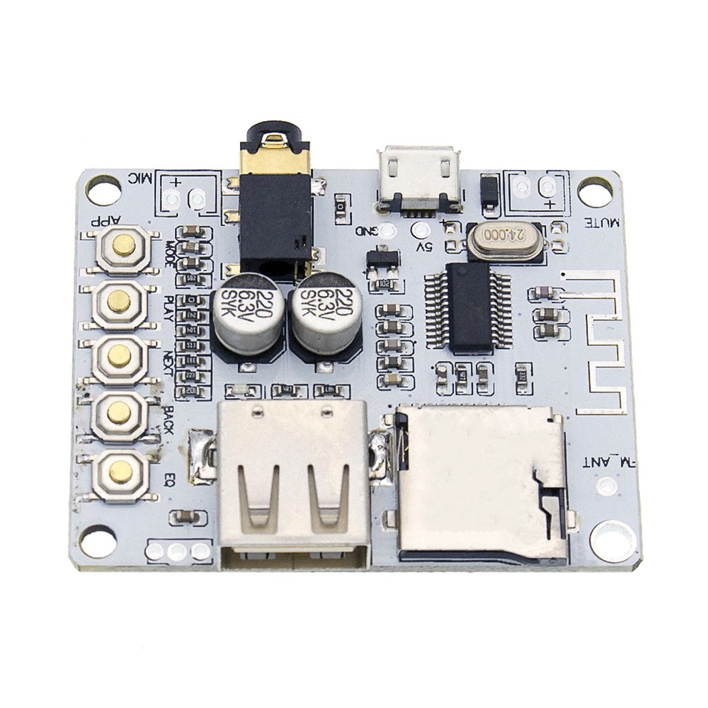 บอร์ดแผงวงจรเครื่องรับสัญญาณเสียง บลูทูธ 2.1 USB 5Vdc พร้อมช่องเสียบ TF ...