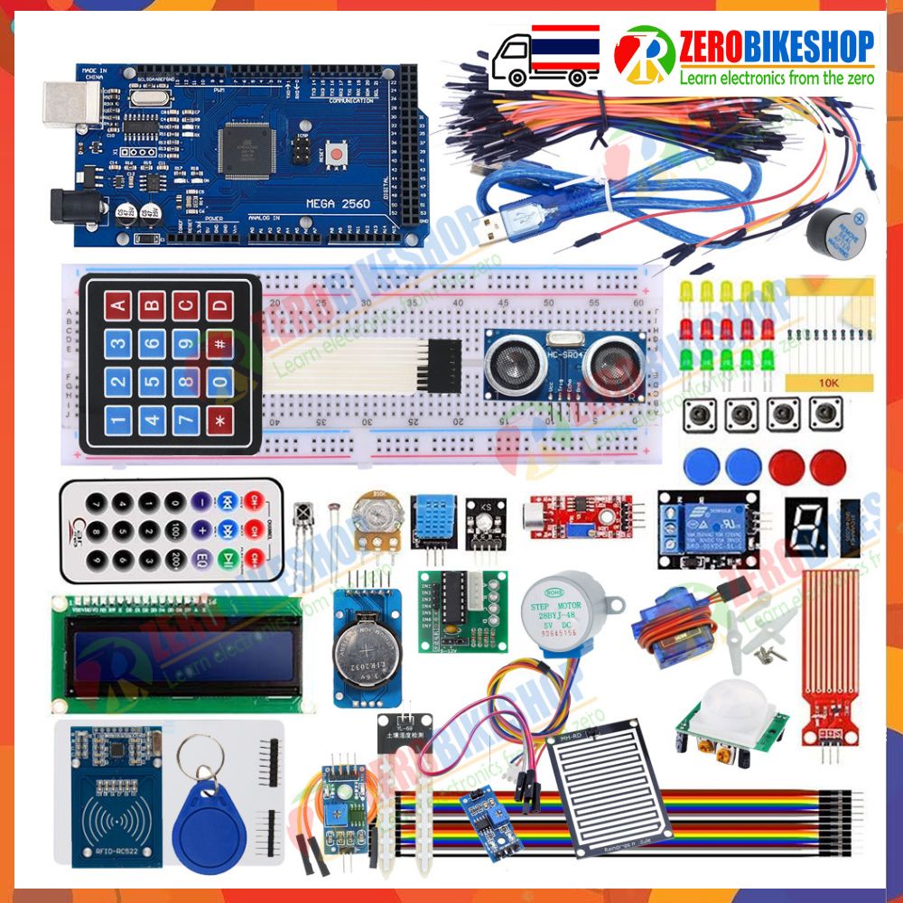 พร้อมส่ง จากไทย ชุดเรียนรู้ Arduino MEGA2560 R3 Starter Kit สำหรับ Arduino MEGA2560 by ZEROBIKE ...