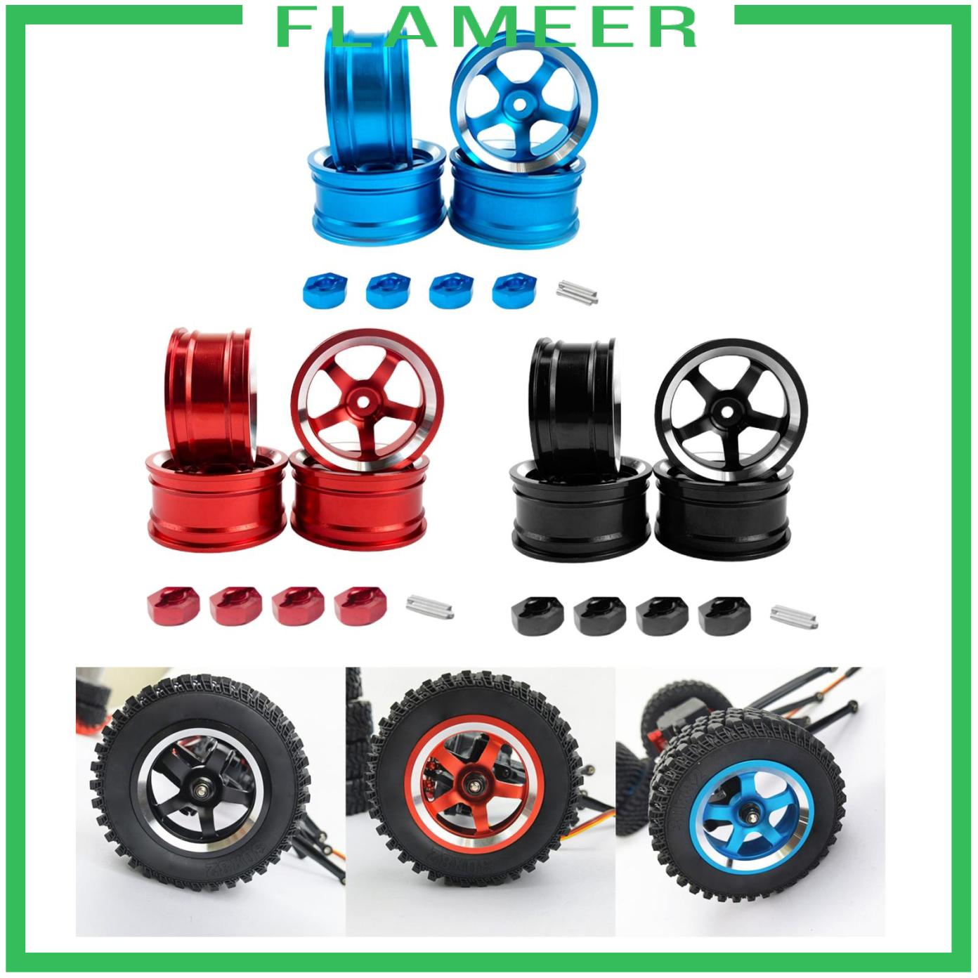 Flameer ขอบล้อโลหะ 4 ชิ้นสําหรับ Mn86Ks Mn86 Mn 112 Rc รถบรรทุกอะไหล่สี ...