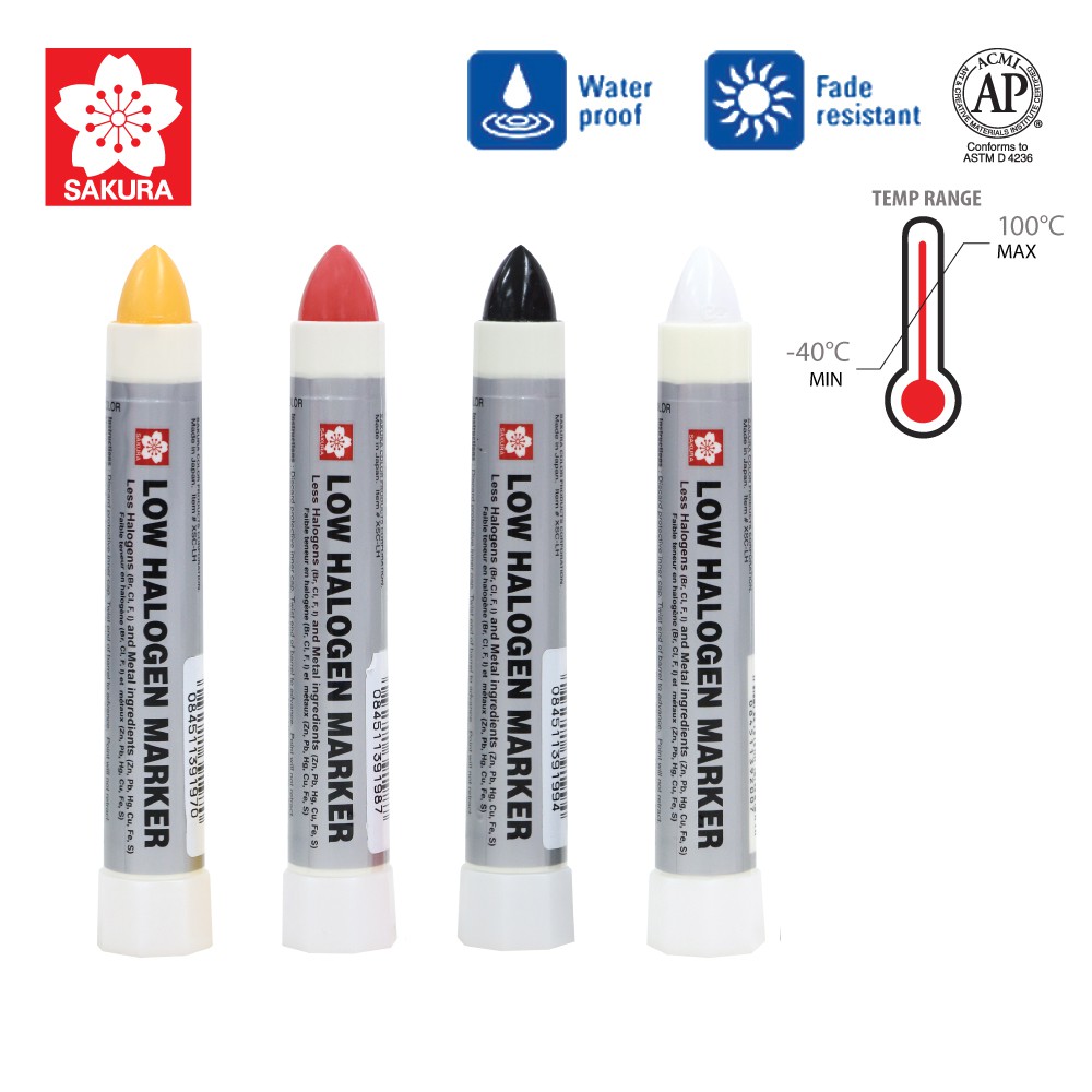 SAKURA (ซากุระ) ปากกาโซลิด มาร์คเกอร์ โลว์ฮาโลเจน (LOW HALOGEN SOLID ...