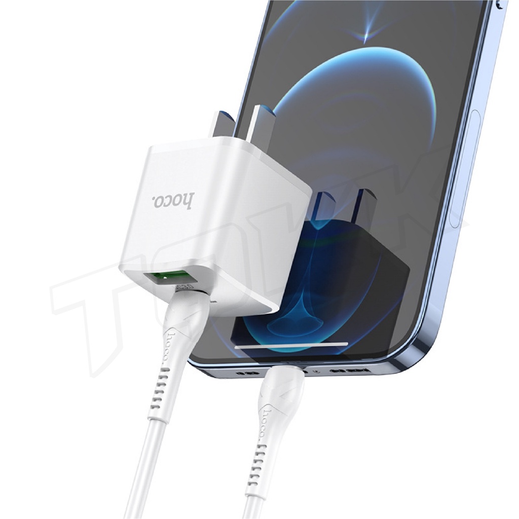 Hoco หัวชาร์จ ชาร์จเร็ว รุ่น NC2 ตัวแปลง PD 20W+QC3.0 ขนาดเล็กกระทัดรัด อะแดปเตอร์ หัวชาร์จเร็ว ...