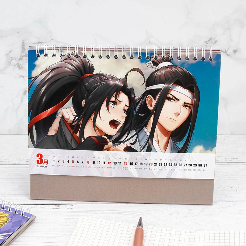 1pc Anime Design 2020 Desk Calendar Table Calendars Daily Schedule ...