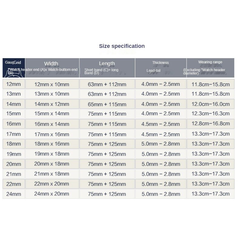 สายนาฬิกาหนังแท้จระเข้ 12mm 13mm 14mm 15mm 16mm 17mm 18mm 19mm 20mm 21mm - jrnsd_9ix7 - ThaiPick