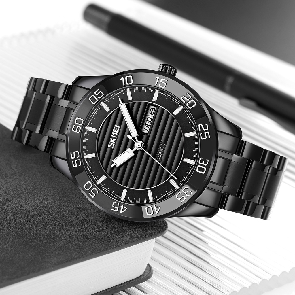 Skmei 9293 นาฬิกาข้อมือควอตซ์แฟชั่น สายแสตนเลส เรืองแสง กันน้ํา สําหรับ ...