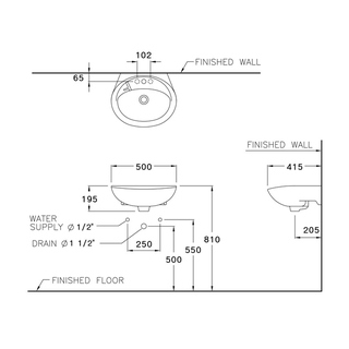 COTTO C013อ่างล้างหน้า เคนซิงตัน ขาว | Shopee Thailand
