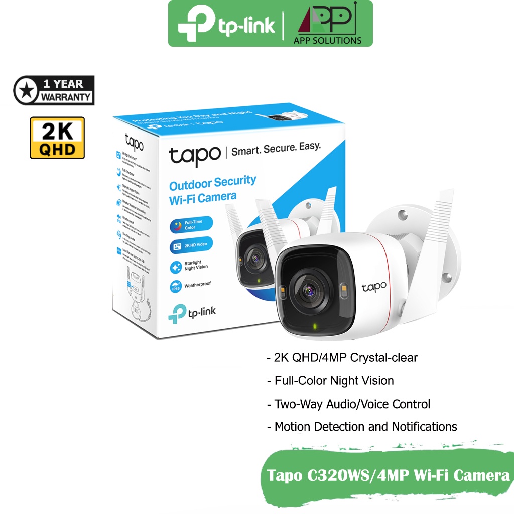 TP-Link Tapo C320WS กล้องวงจรปิด 4 ล้านพิกเซล Outdoor Security Wi-Fi IP ...