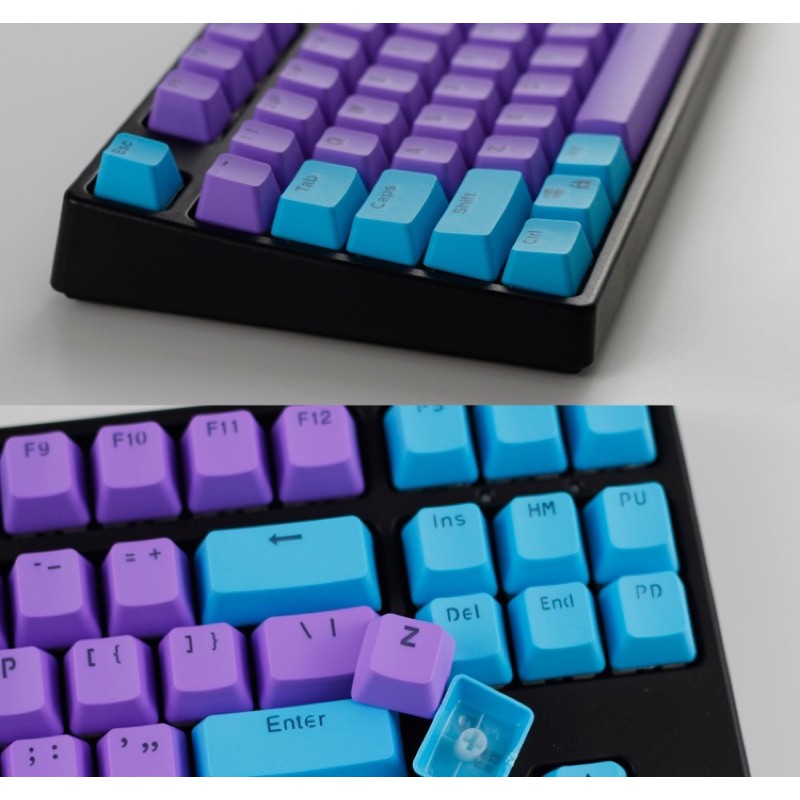 High Quality 61/68/87/104 keys PBT double shot keycap Mechanical ...