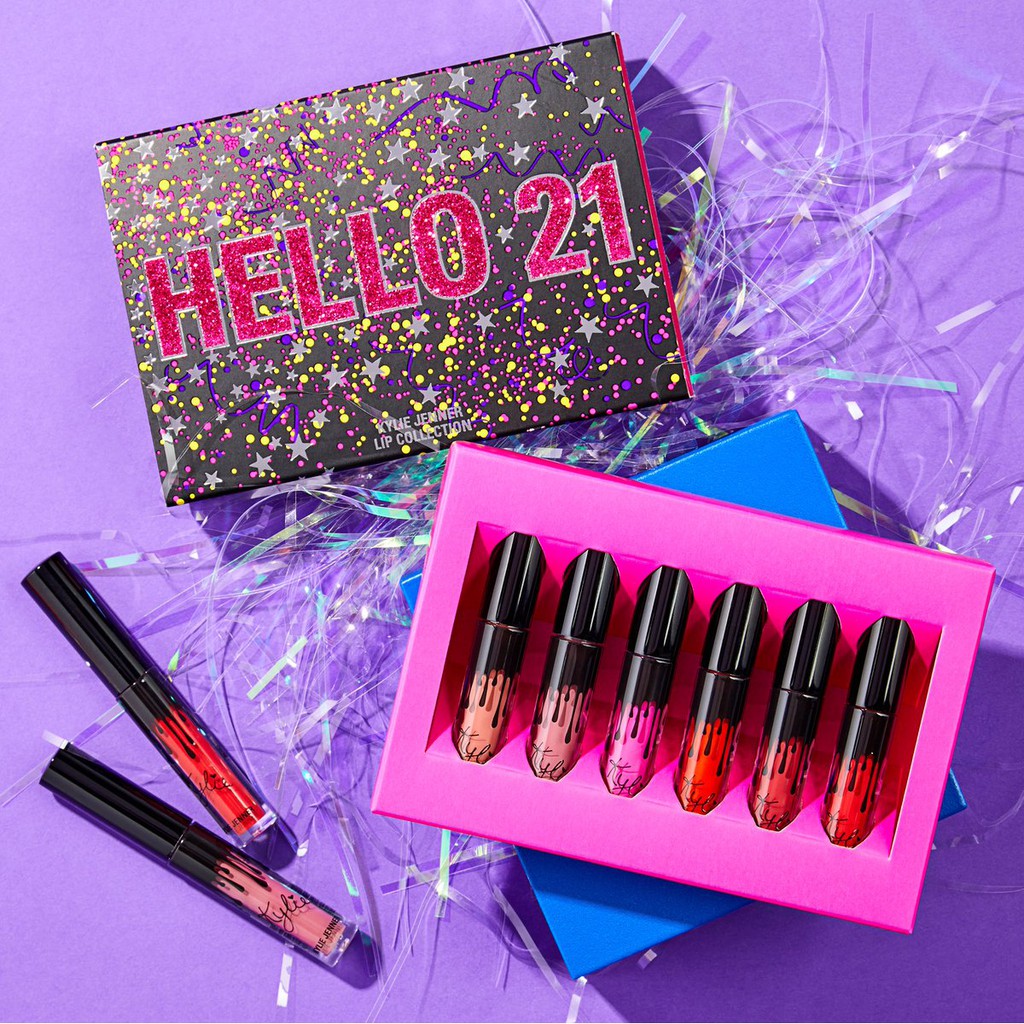 ของแท้ ยกเซ็ต/แยกแท่ง พร้อมส่ง Kylie BIRTHDAY | HELLO 21 MINI LIP SET ...