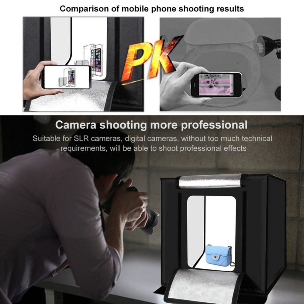 พร้อมส่งↂ กล่องไฟถ่ายภาพ Light Box 40 cm. สตูดิโอถ่ายภาพ กล่องถ่ายรูป ...