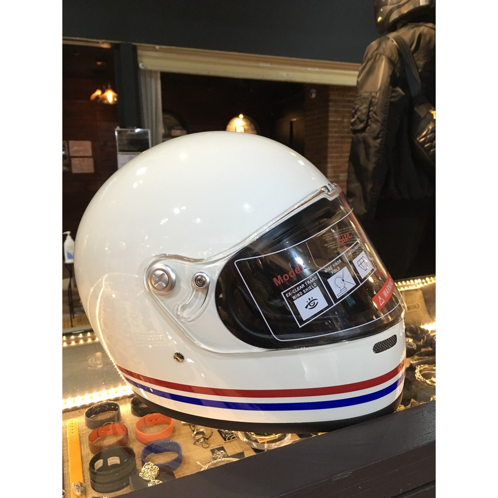 หมวกกันน๊อคเต็มใบ ทรงvintage ยี่ห้อ AMZ แบรนด์นำเข้าจากอเมริกา รุ่น ...