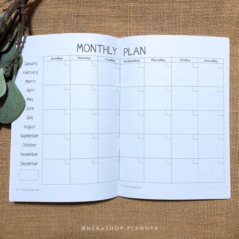 Monthly Planner สมุดแพลนเนอร์รายเดือน | Shopee Thailand