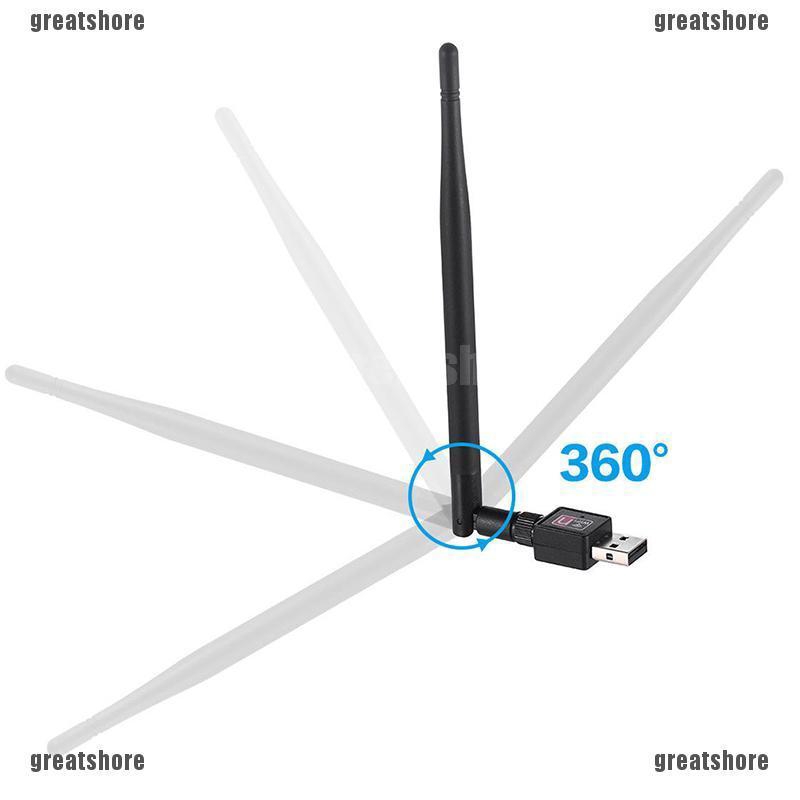 GRE600M USB 2.0 Wifi Router Wireless Adapter Network LAN Card with 5 dB - greatshore.th - ThaiPick