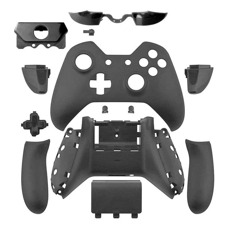 Matte Black Controller Housing Shell Full Set Faceplates Buttons ...