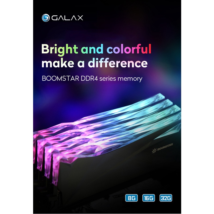 GALAXY RAM BOOMSTAR DDR4 3600MHz 3200MHZ 3000MH RGB DRAM Desktop Gaming ...