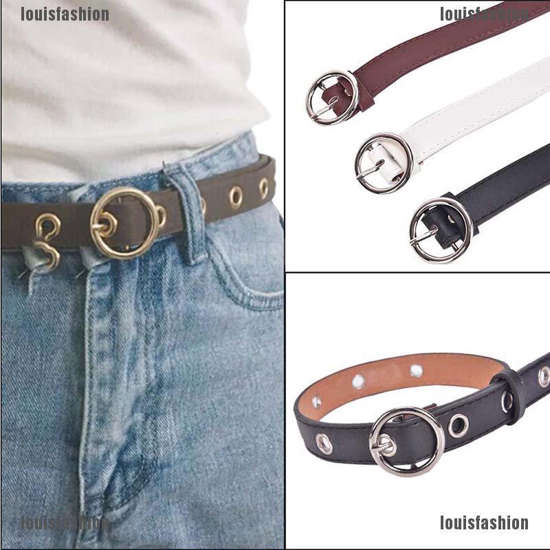[LHGC] Fashion Women Big Hole Belts PU Leather Metal Pin Buckle Waist ...