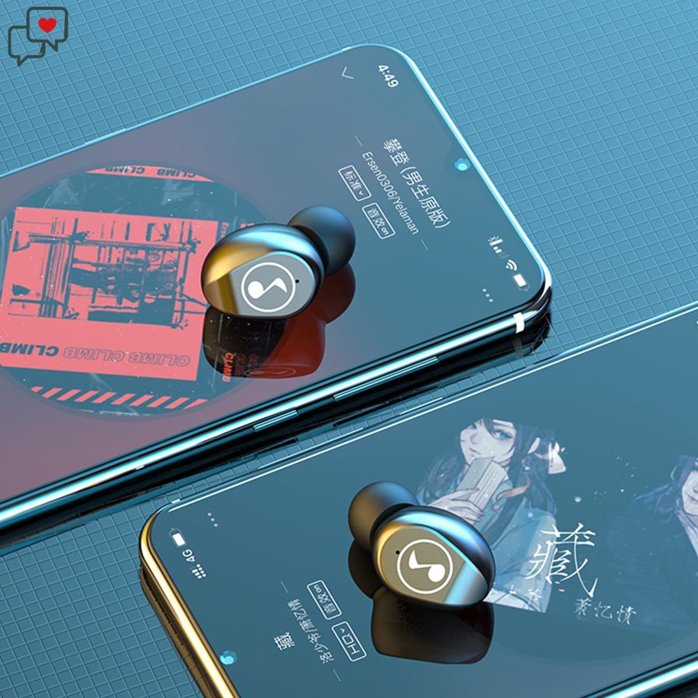 Stereo Earset Invisible Earphones TWS Bass Wireless Bluetooth Headphone ...