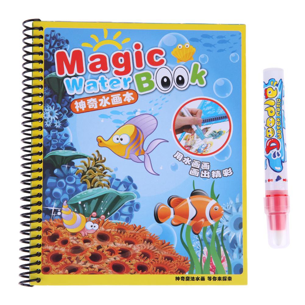 [CHE] Reusable Water Painting Book with Magic Doodle Pen Kids ...