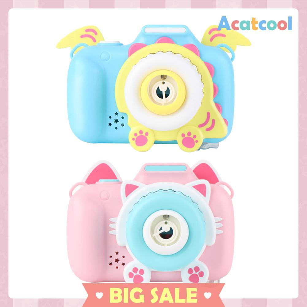 Kids Cartoon Bubble Camera Automatic Sound Light Music Blowing Bubble ...