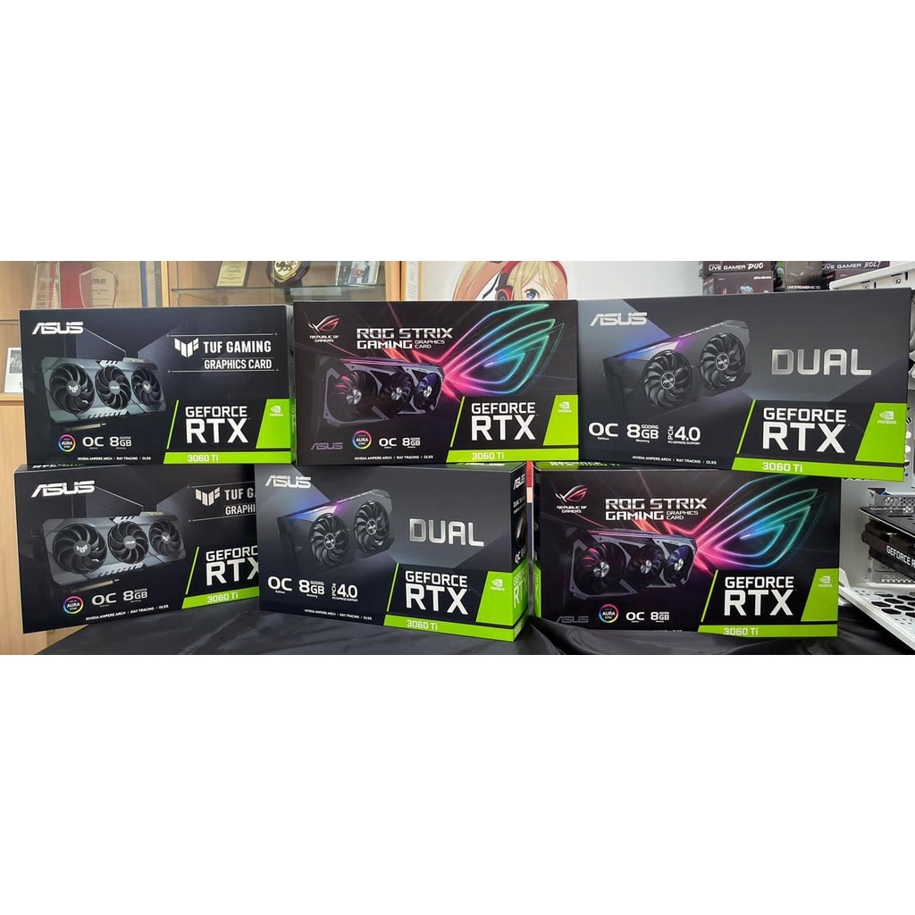 ASUS Dual NVIDIA GeForce RTX 3060 Ti V2 OC Edition Gaming Graphics Card ...
