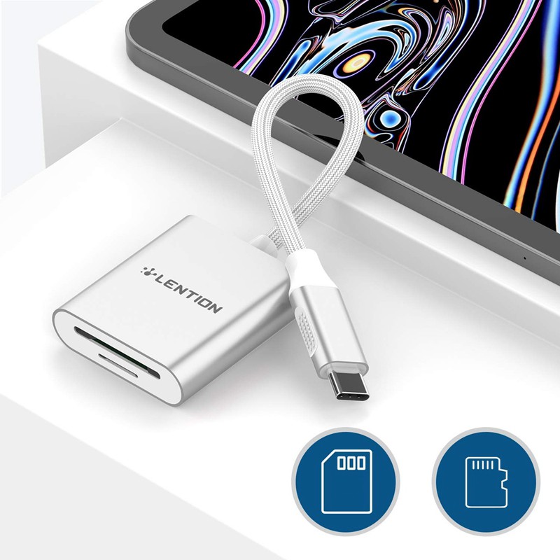 Lention C8 Docking Station มัลติฟังก์ชั่น Usb C To Sd / Micro - Sd Card ตัวอ่านการ์ด Type C Sd 3 ...