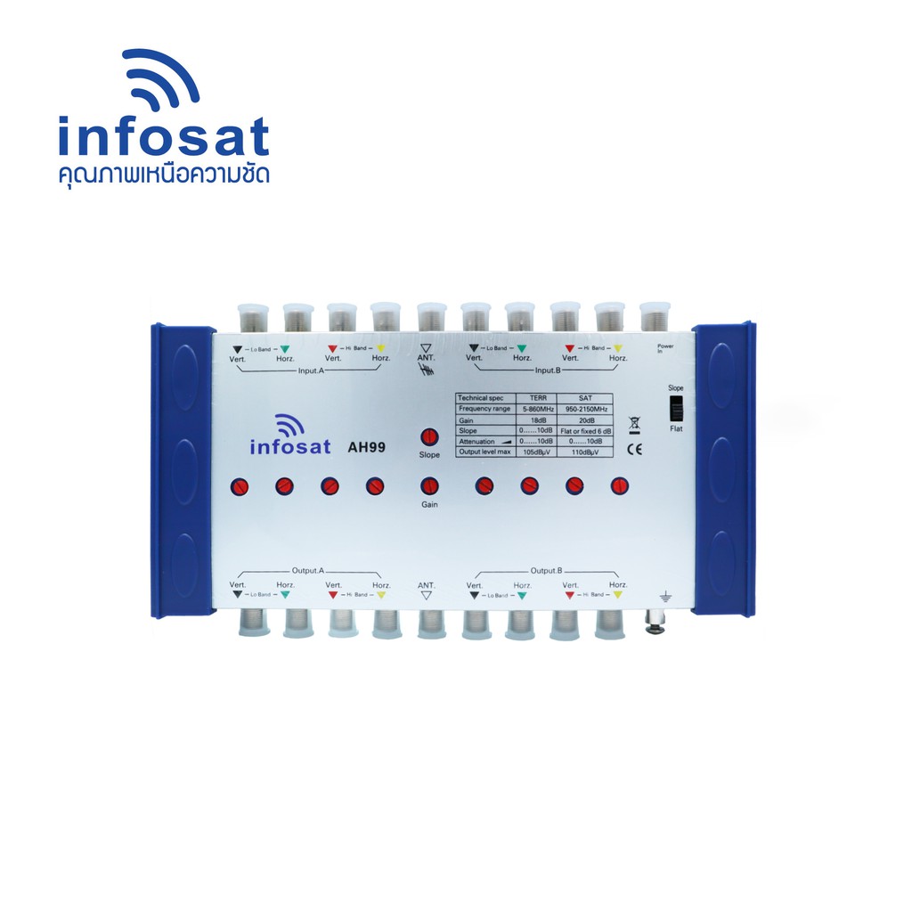 INFOSAT 9x9 Cascade Multiswitch Amplifier INF-AH99 | Shopee Thailand