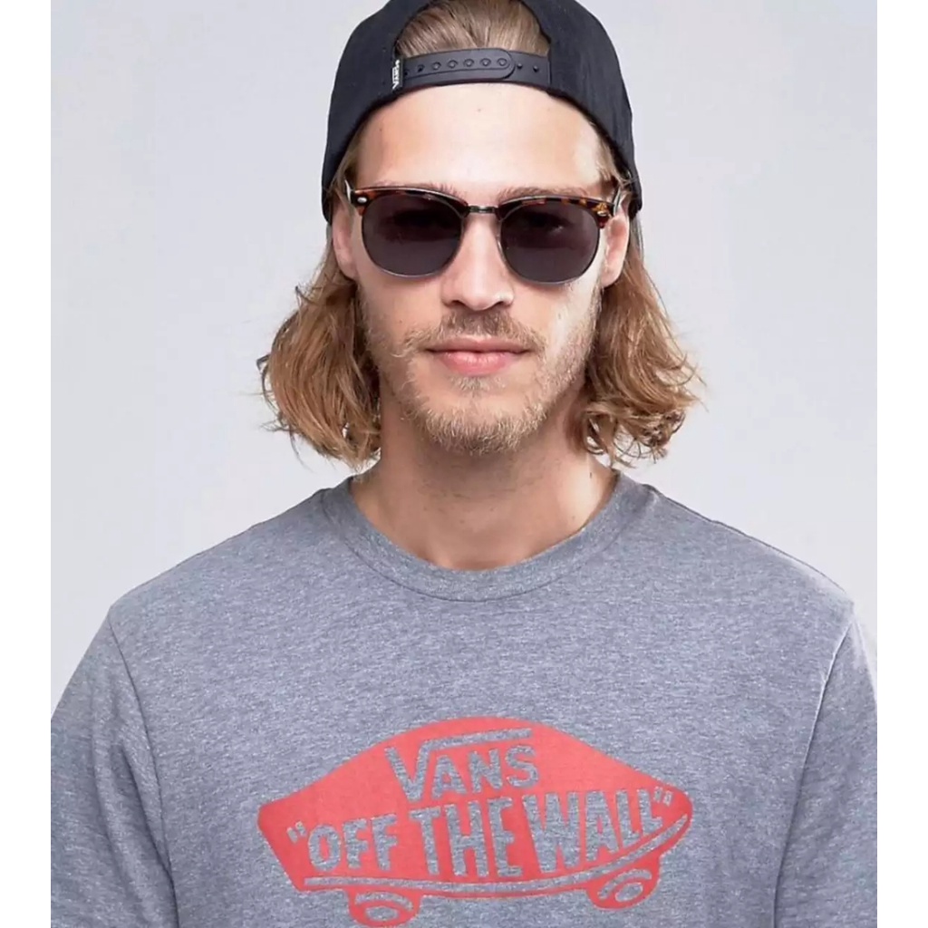 แว่นตาวินเทจน้ำมันสั้นดี VANS แวนซ์ ผู้ชายและผู้หญิงครึ่งกรอบแว่นกันแดด ...