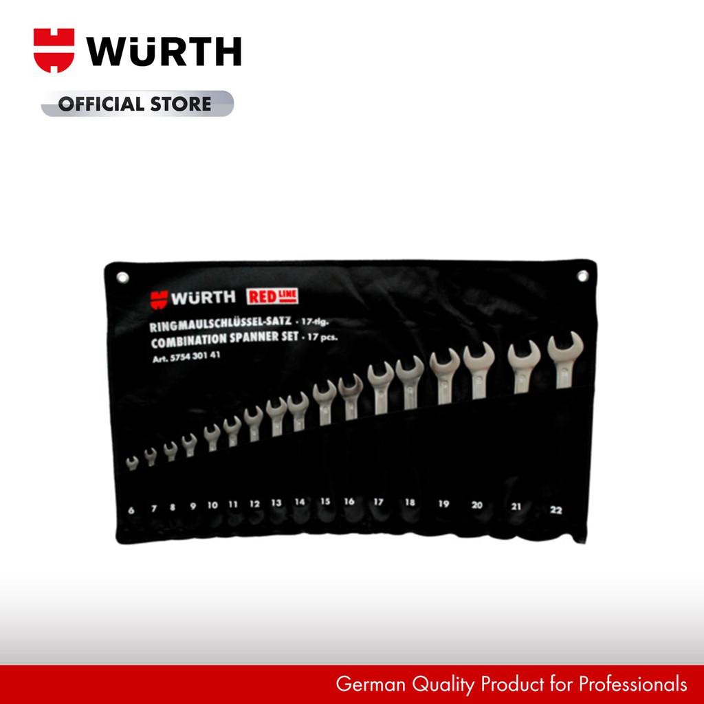 ชุดประแจแหวนข้างปากตาย WURTH 12 ตัวชุด - bas_16 - ThaiPick