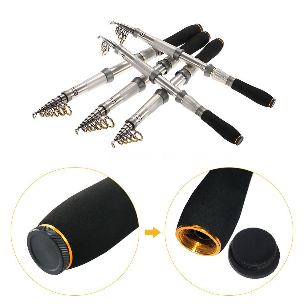 (fhyg) tomshoo คันเบ็ดตกปลาคาร์บอนไฟเบอร์แบบพกพา 1 . 8 ม./2 . 1 ม. ...