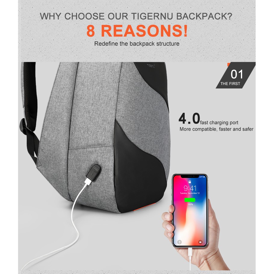 Tigernu T-B3622 2019 New arrival anti theft laptop backpack ...
