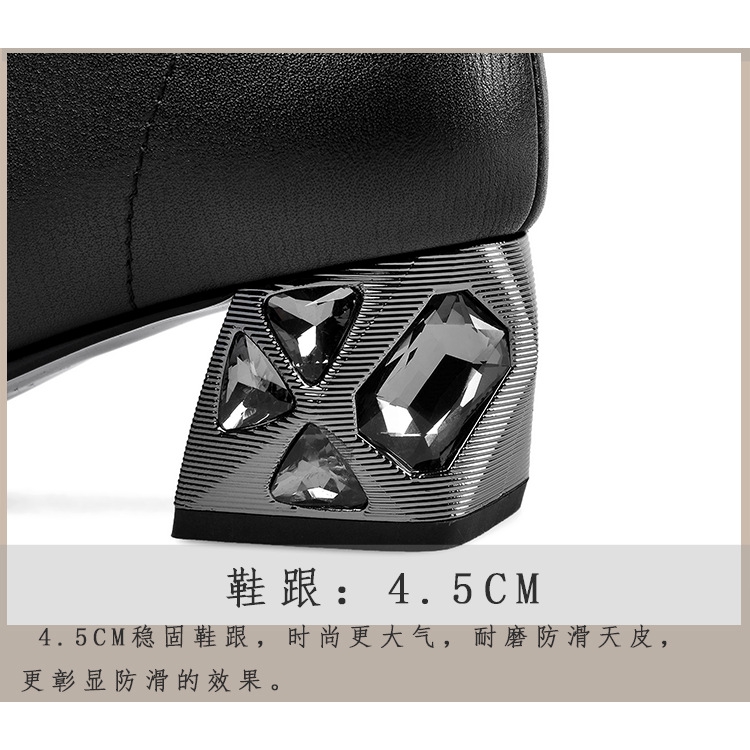 รองเท้าบู๊ทส์ผ้ากํามะหยี่หัวรองเท้าทรงกลมสําหรับผู้หญิง - jsh_jh_kj.th ...