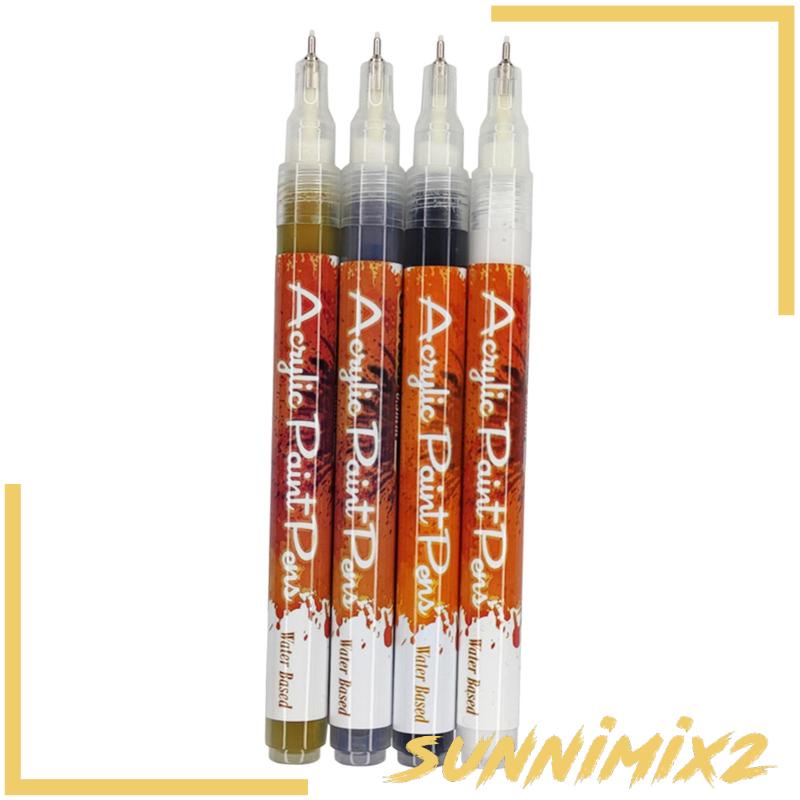Acrylic Paint Pens 0.5mm 4 Colors Glass Markers Scrapbooking Writing ...