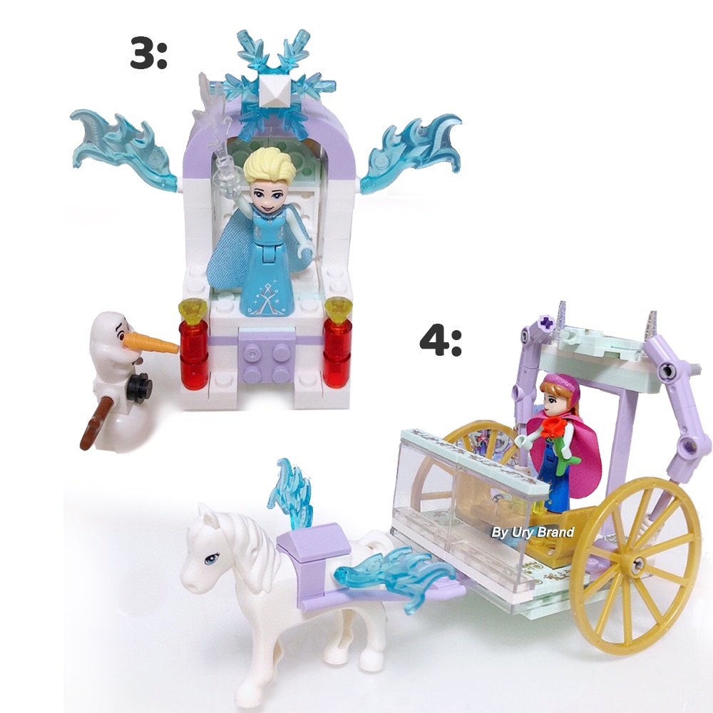Lego Friends ที่เข้ากันได้ Disney Frozen Lepin Castle Princess Carriage ...