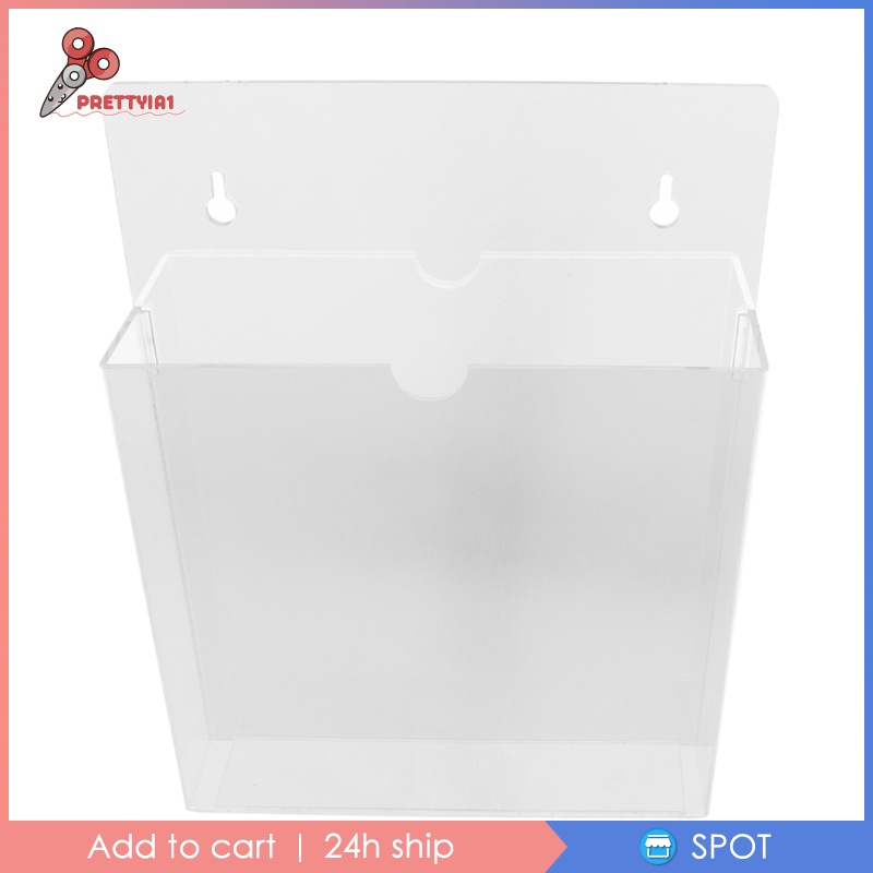 【Handa na Stock】[PRETTYIA1] Office Paper File Pocket Acrylic Wall Mount ...