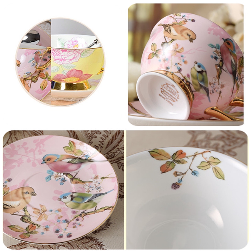 porcelain coffee cup ceramic tea cup set floral pattern porcelain cup ...