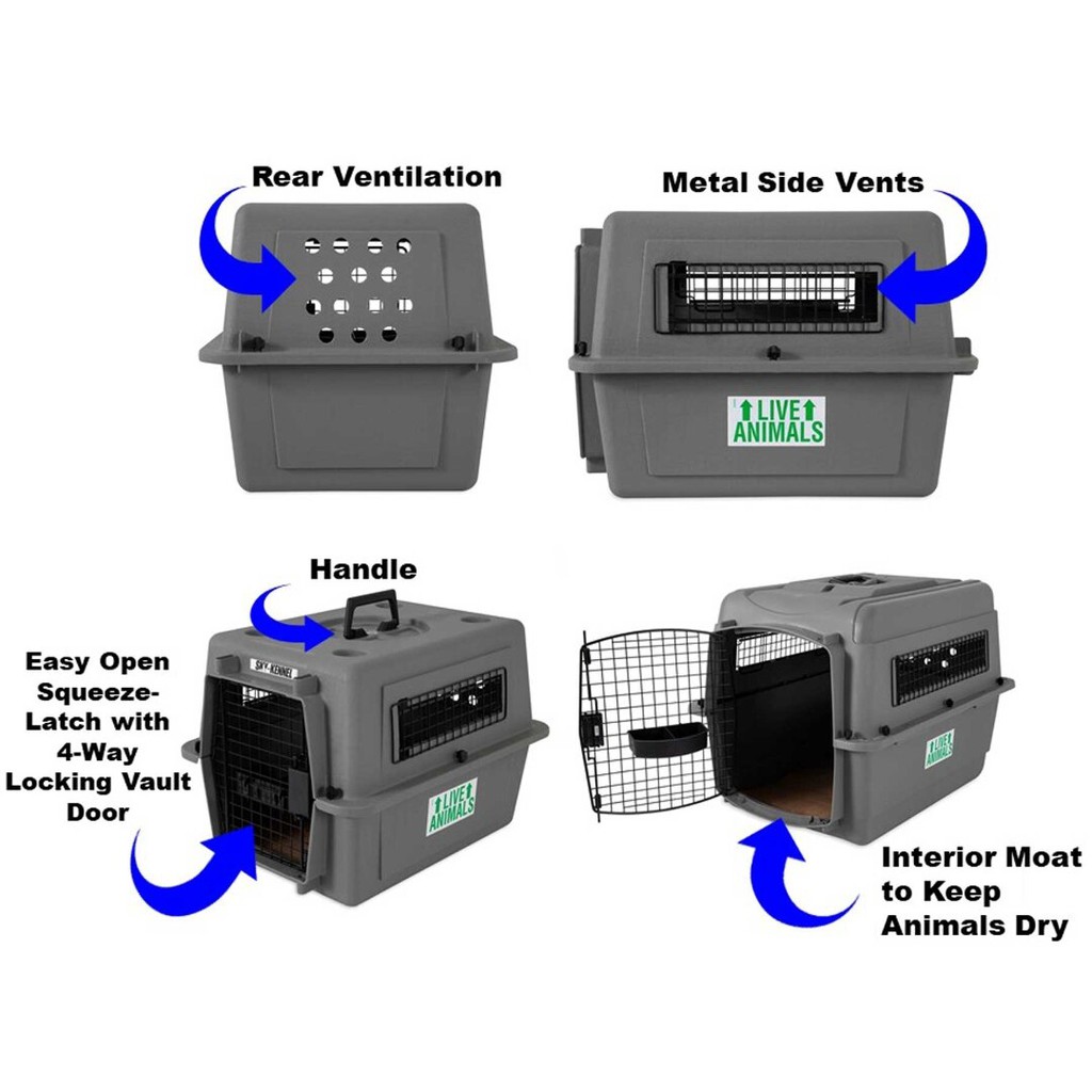 Petmate Giant Sky Kennel 700 กรงเดินทางพลาสติก ไจแอนท์ สำหรับขึ้น ...