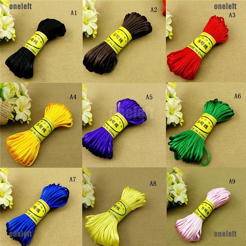 jak* 10Meter Chinese Knot Satin Nylon Braided Cord Macrame Beading ...