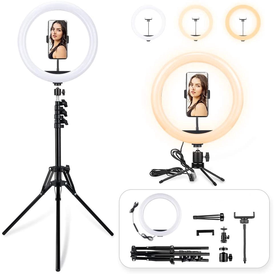 32cm 12inch Ring led Light kit Tripod Heighten Hose Desktop Stand 160cm ...