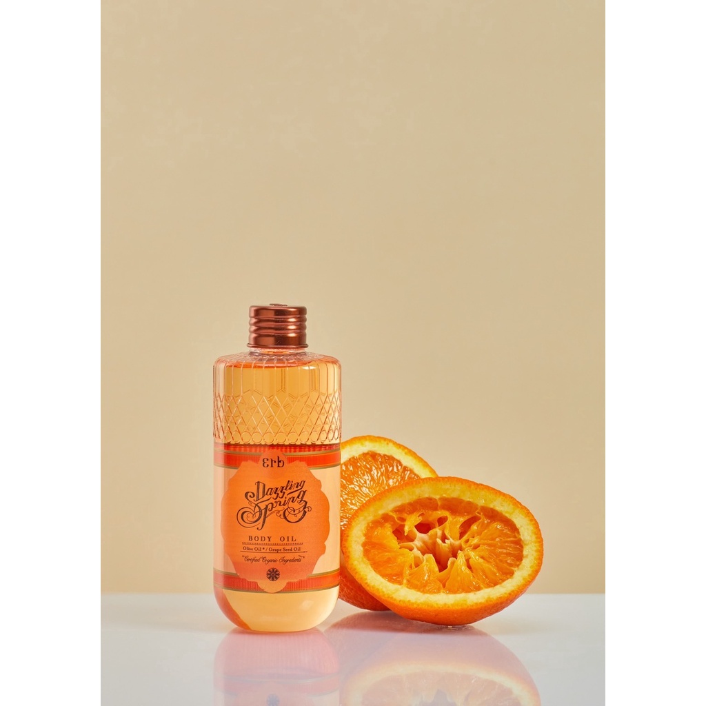 Erb Dazzling Spring Body Oil 230ml. เอิบ ออยล์บำรุงผิวสูตร Dry Oil บางเบา กลิ่นโอลีฟและเมล็ด ...