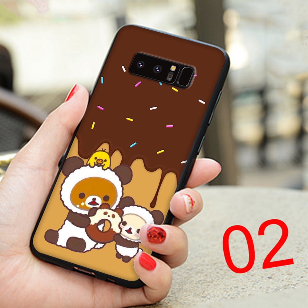 เคสโทรศัพท์ซิลิโคนแบบนิ่มสําหรับ Samsung Galaxy Note 8 9 J6 M10 M20 M30 S6 Edge No89 Rilakkuma ...