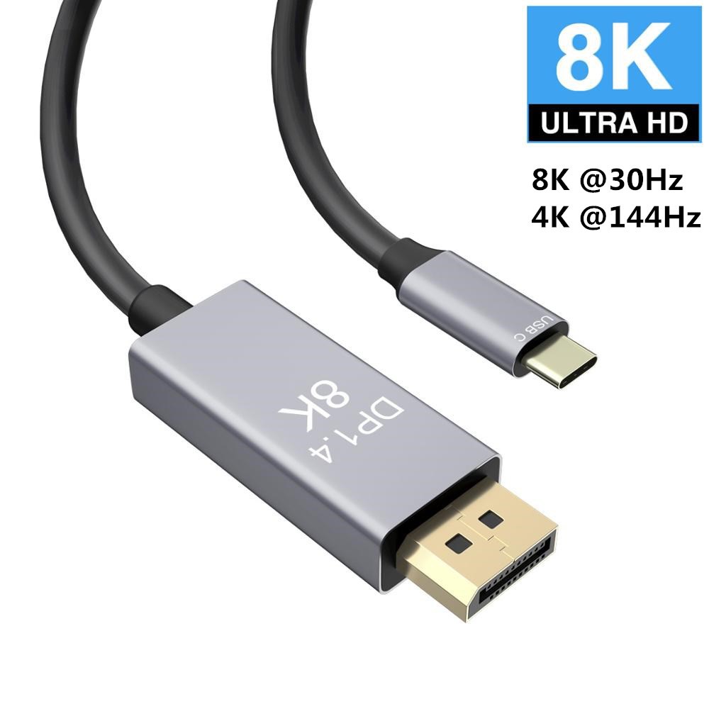 USB C to DisplayPort 1.4 Cable 8K 30Hz 4K 144Hz USB 3.1 Type C ...