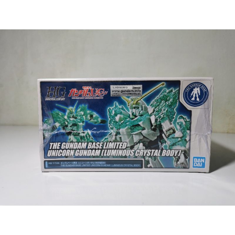 hg 1/144 the gundam base limited unicorn gundam (luminous crystal body ...
